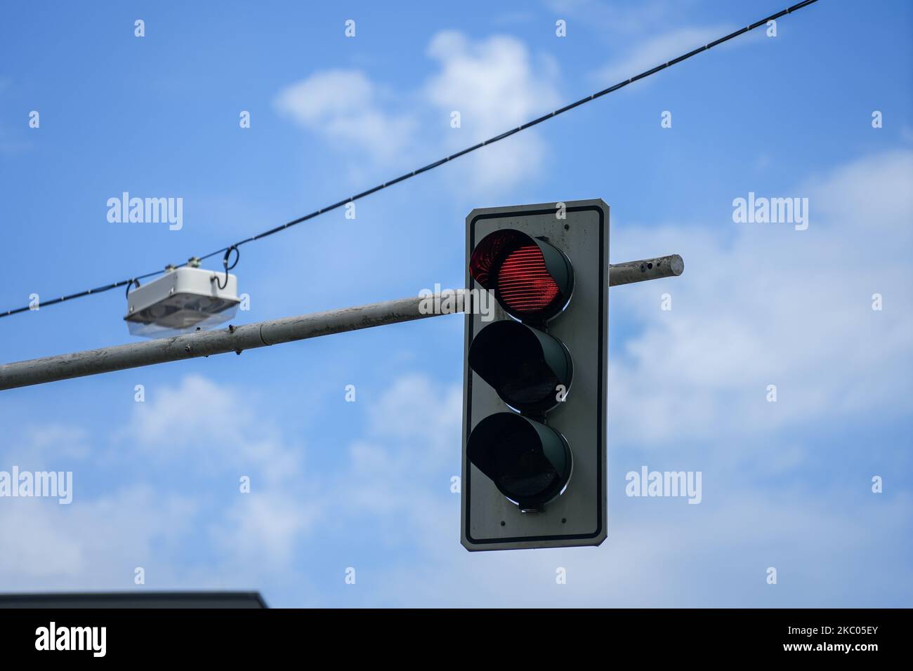 The traffic light on the street, close-up Stock Photo - Alamy