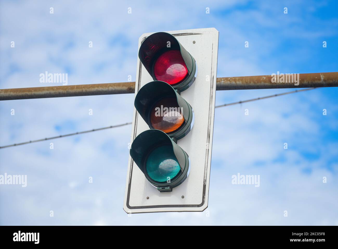The traffic light on the street, close-up Stock Photo - Alamy
