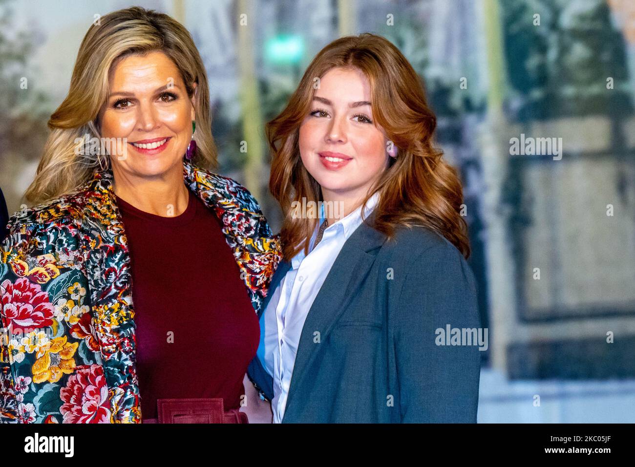 Queen Maxima of the Netherlands with Princess Alexia during a visit to ...