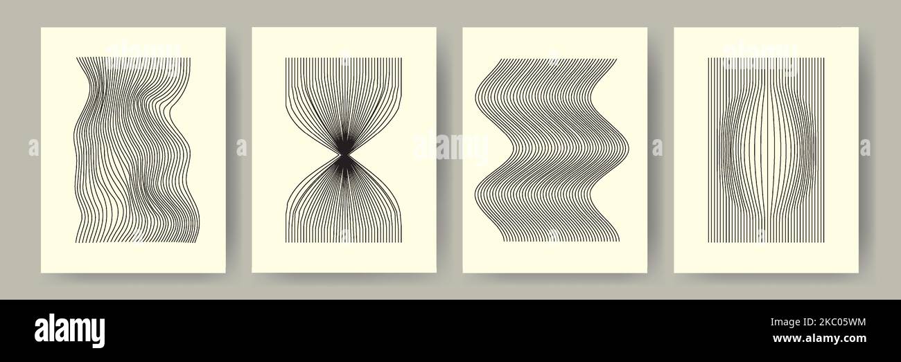 Set of aesthetic minimalist artistic geometric compositions. poster ...