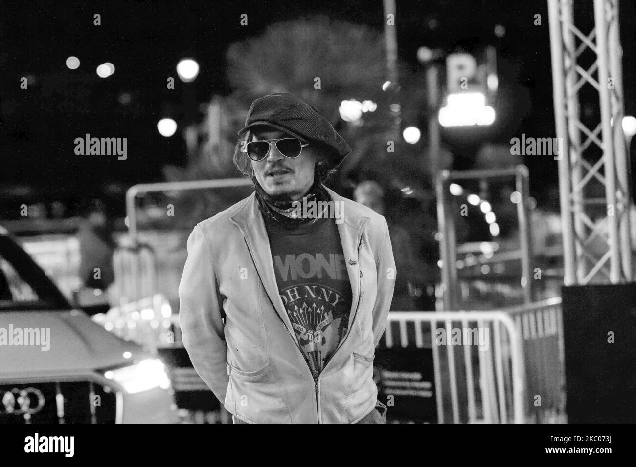 (EDITOR'S NOTE: Image was converted to black and white) Johnny Depp ...