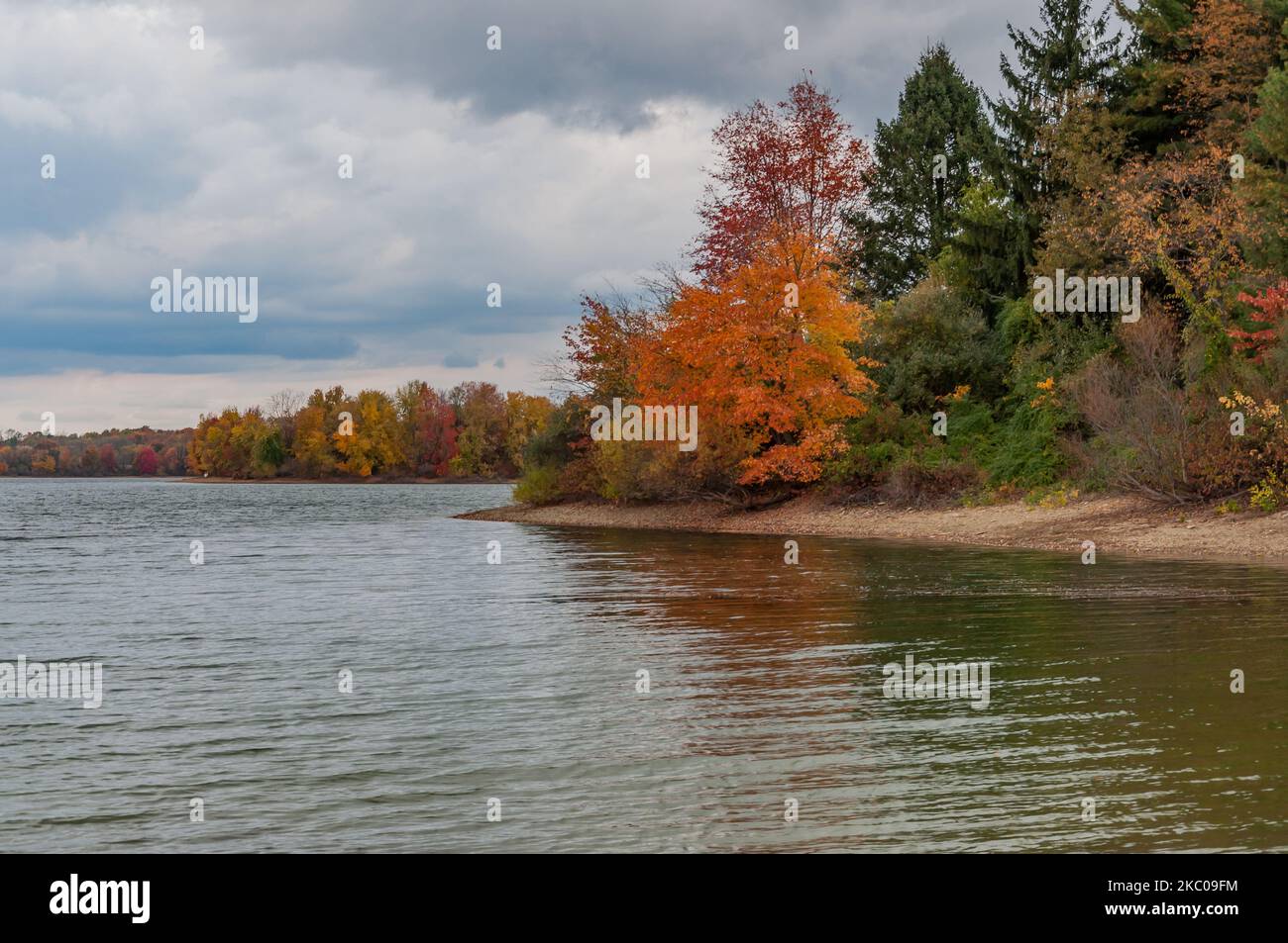 Colorful Peninsula, Lake Marburg, Codorus State Park, PA USA, Hanover ...