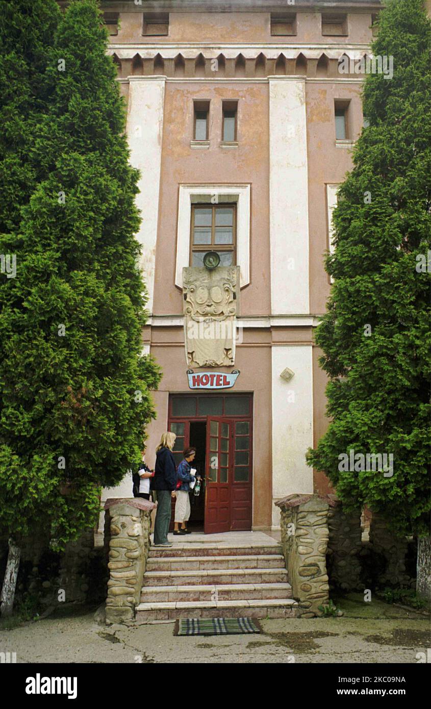 Hunedoara County, Romania, approx. 2003. Entrance to the 18th century ...