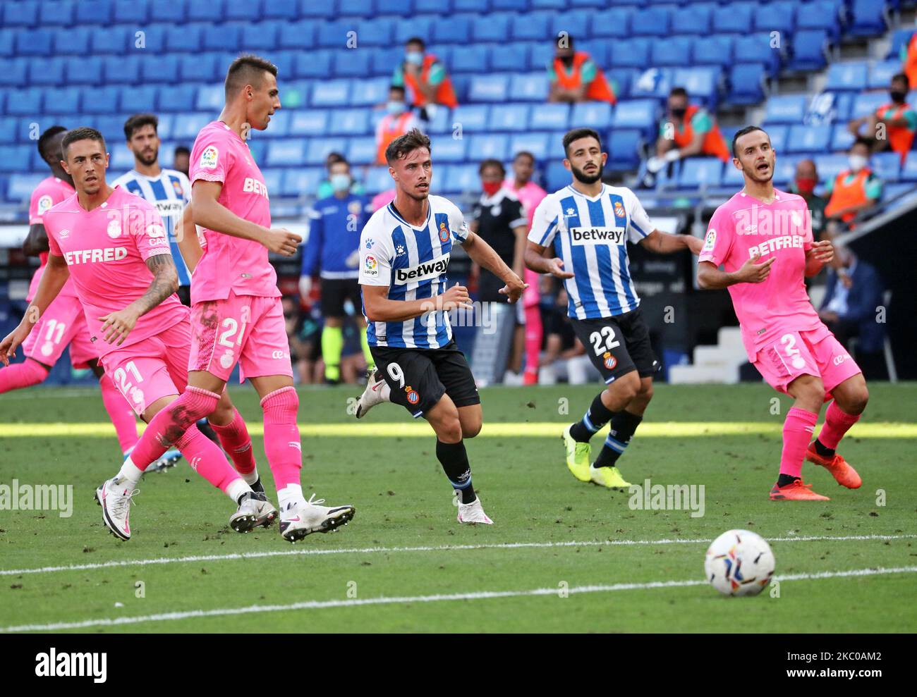 Javi Puado during the match between RCD Espanyol and RCD Mallorca ...