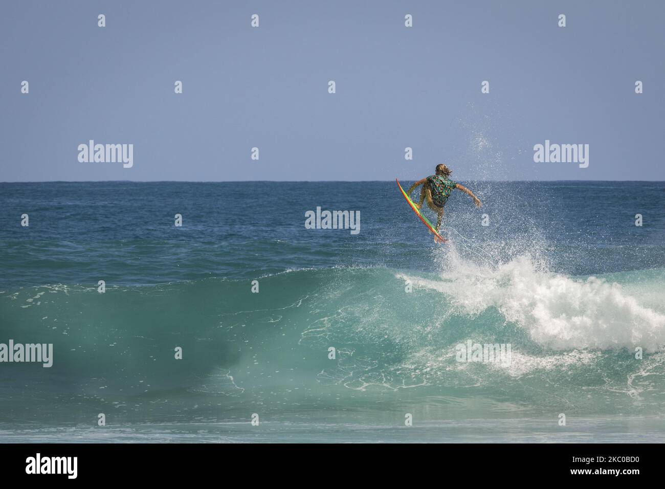 People practice surf in Isabela, Puerto Rico, on September 20, 2020 ...