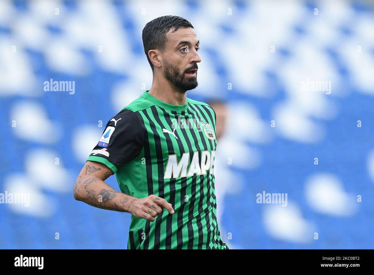 Francesco Caputo of Sasssuolo Calcio during the Serie A match between ...