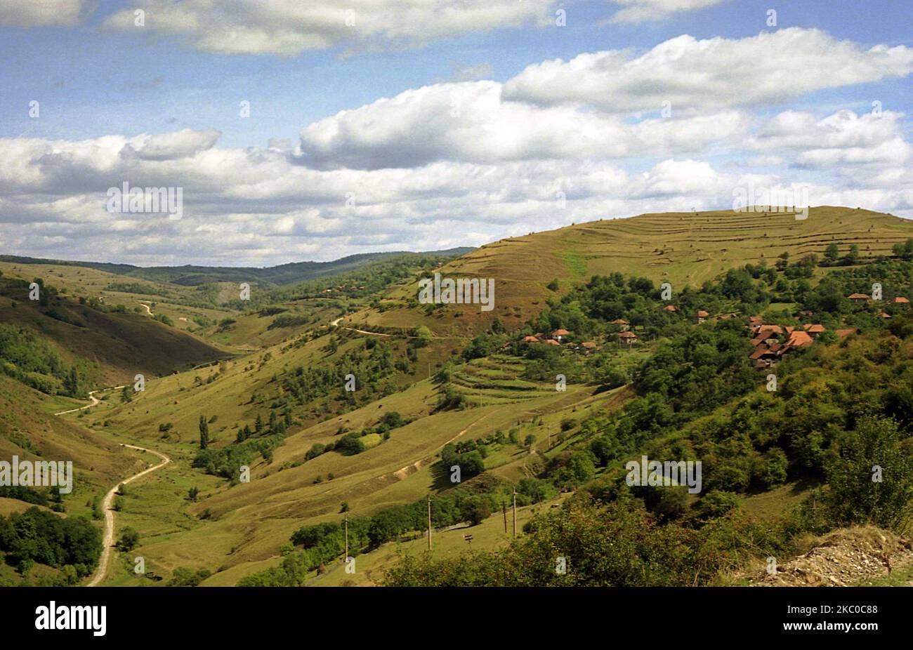 Landscape in Hunedoara County, Romania, approx. 2001 Stock Photo - Alamy