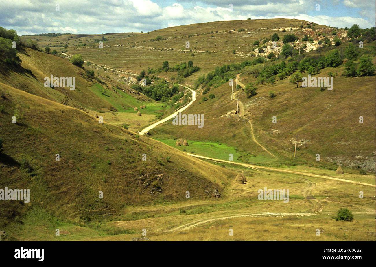 Landscape in Hunedoara County, Romania, approx. 2001 Stock Photo - Alamy