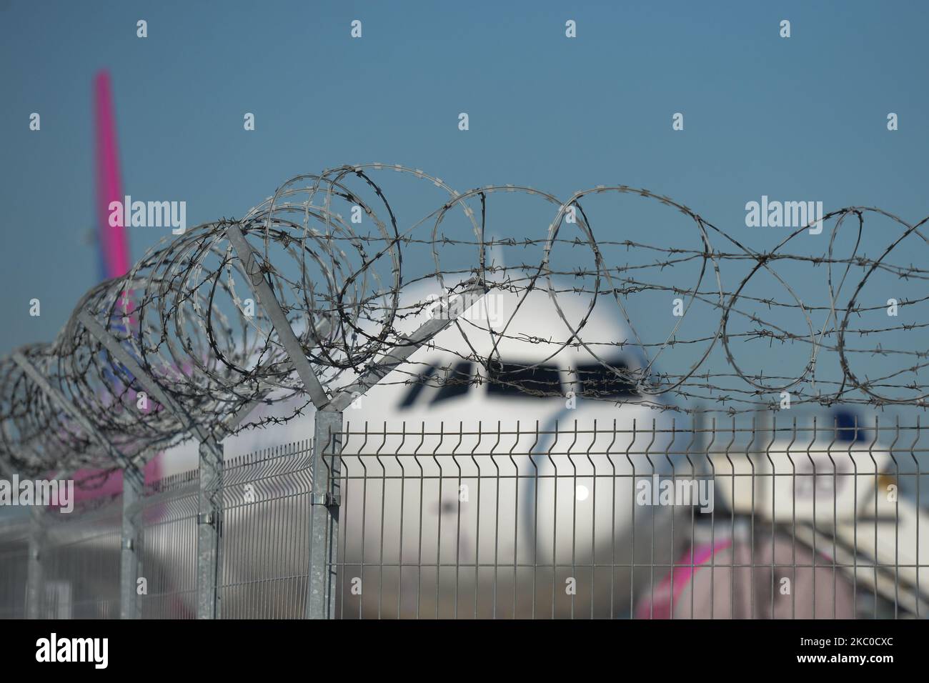 Wizzair plane grounded at the John Paul II Krakow-Balice International ...