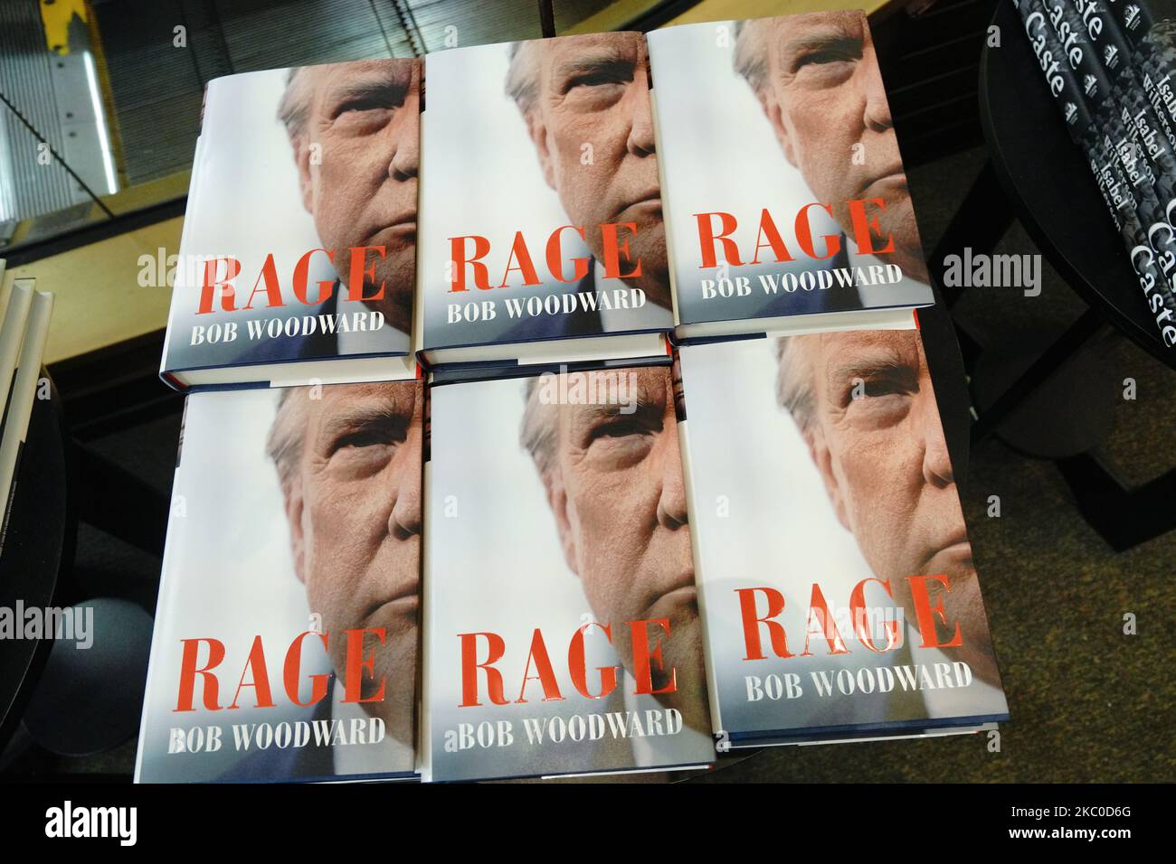 "Rage" by Bob Woodward is offered for sale at a Barnes & Noble store on ...