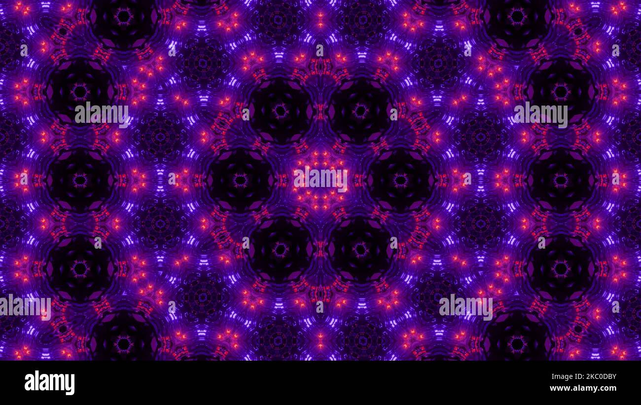 A seamless pattern of neon pink shaded mandala background Stock Photo ...