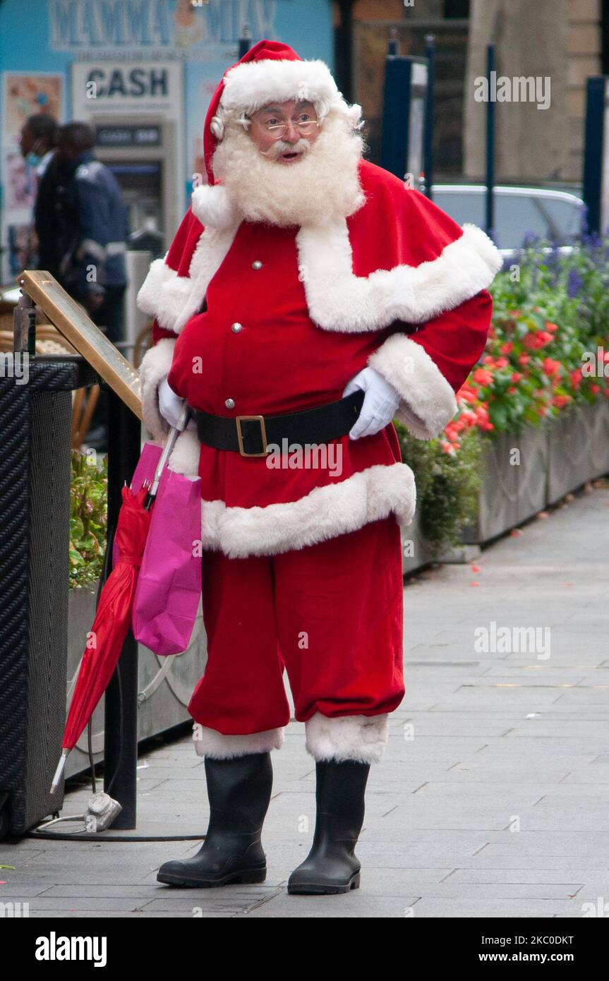 Santa Claus seen in London's Leicester Square promoting Sony Movie ...