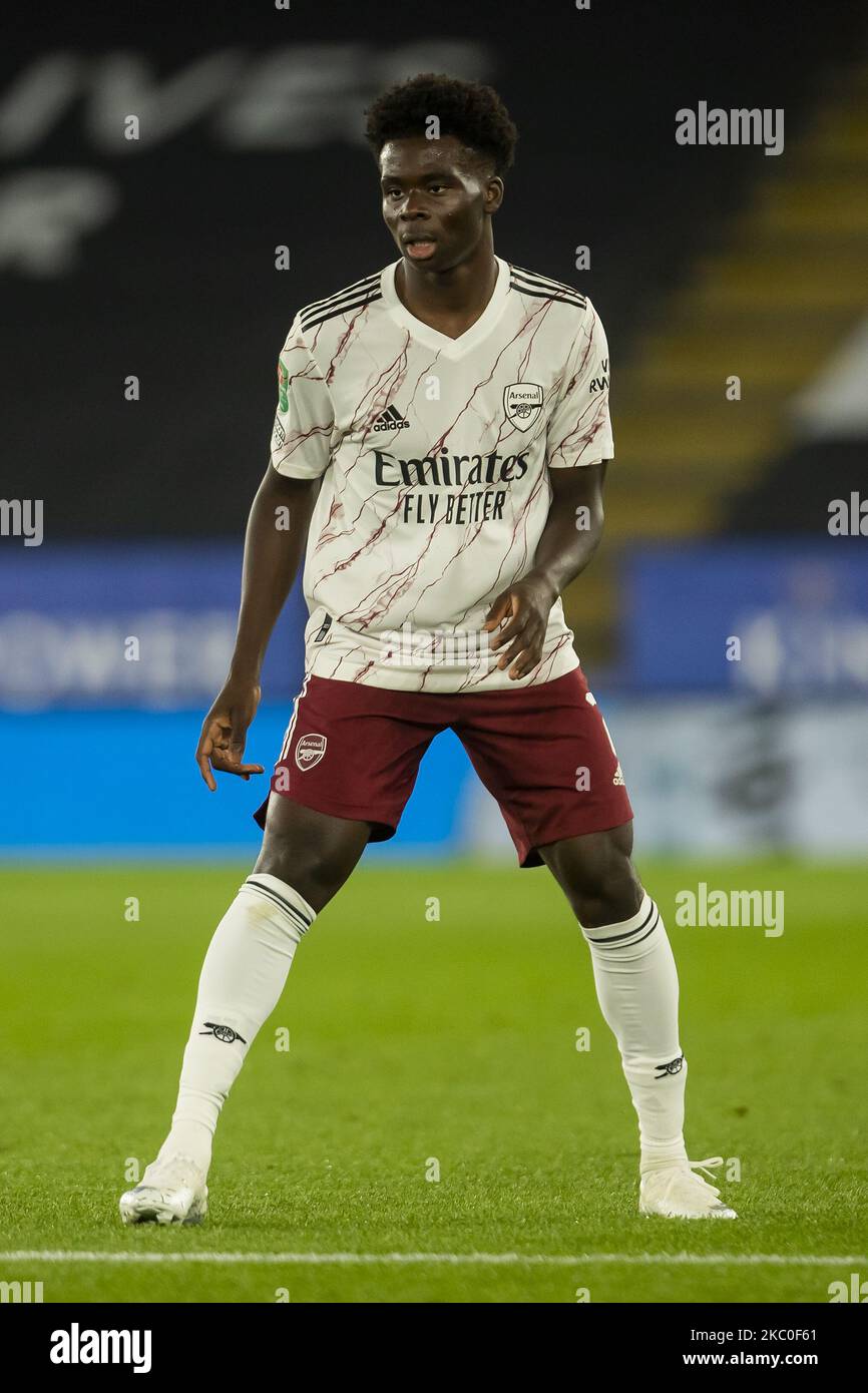 Bukayo Saka of Arsenal during the Carabao Cup match between Leicester ...