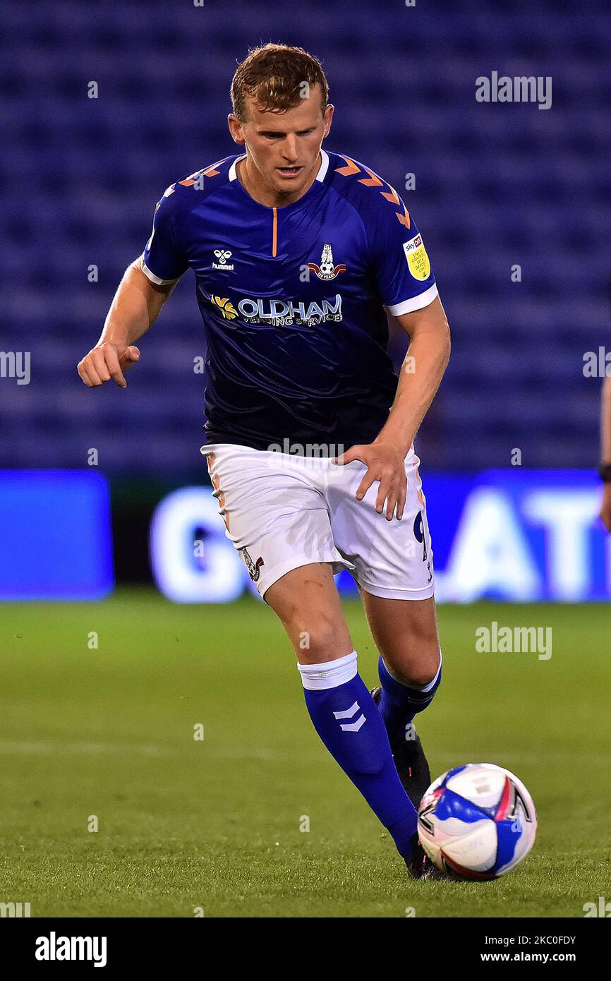 Oldham's Danny Rowe during the EFL Trophy match between Oldham Athletic ...