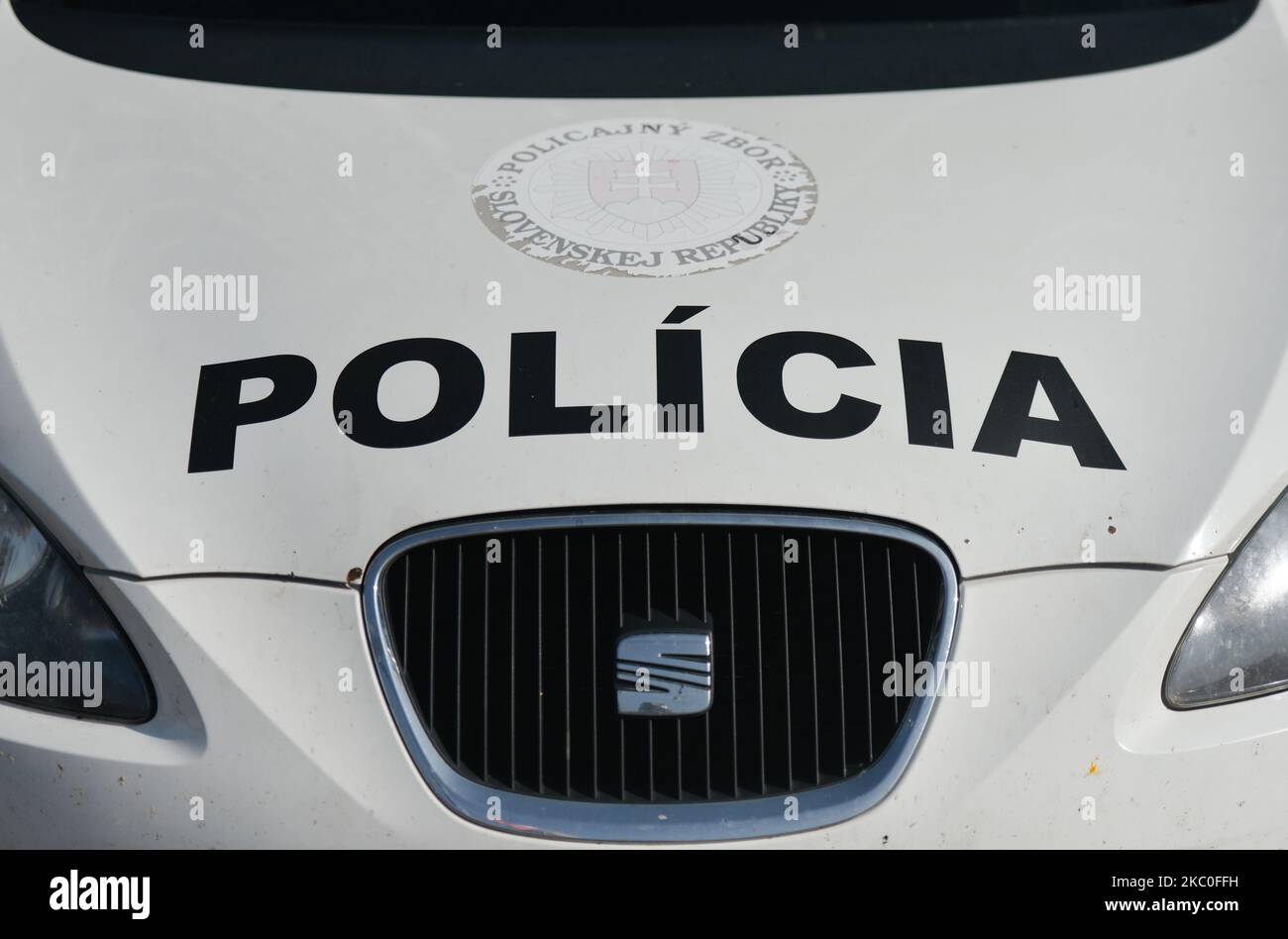 Police car slovakia hi-res stock photography and images - Alamy