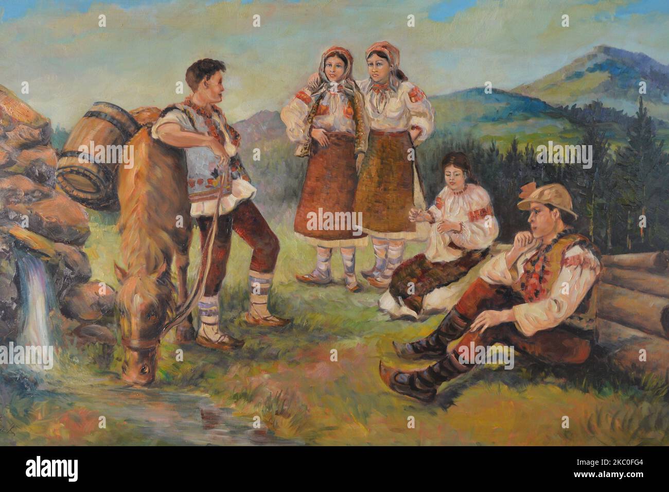 An example of a local art painting seen inside the Museum of Ukrainian ...