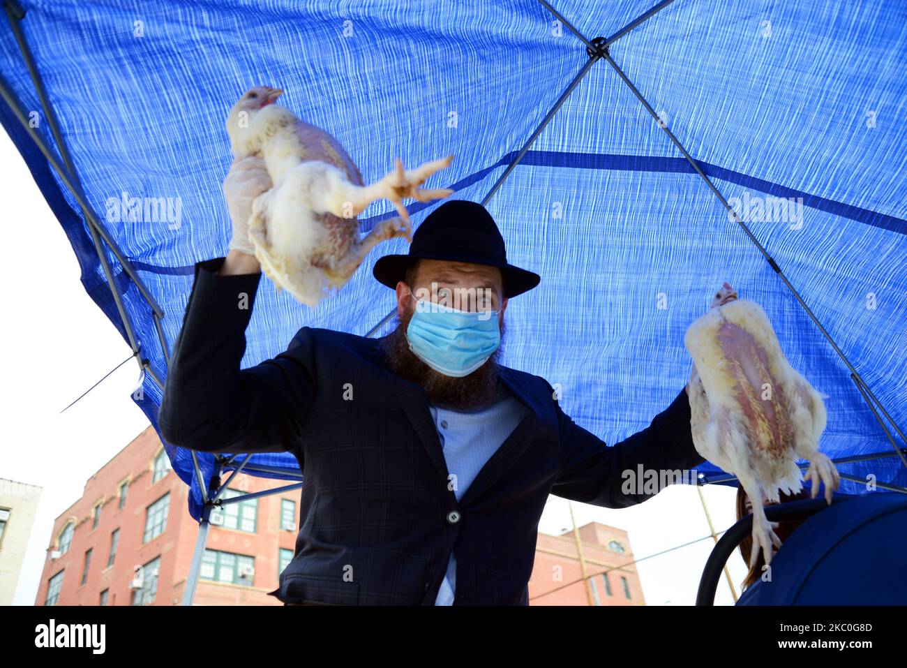 A religious Jews in Crown Heights, Brooklyn, US, on September 24, 2020 ...