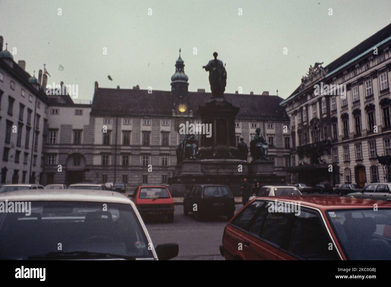 Vienna, Austria April 1985: Hofburg building in Wien in 80s Stock Photo ...