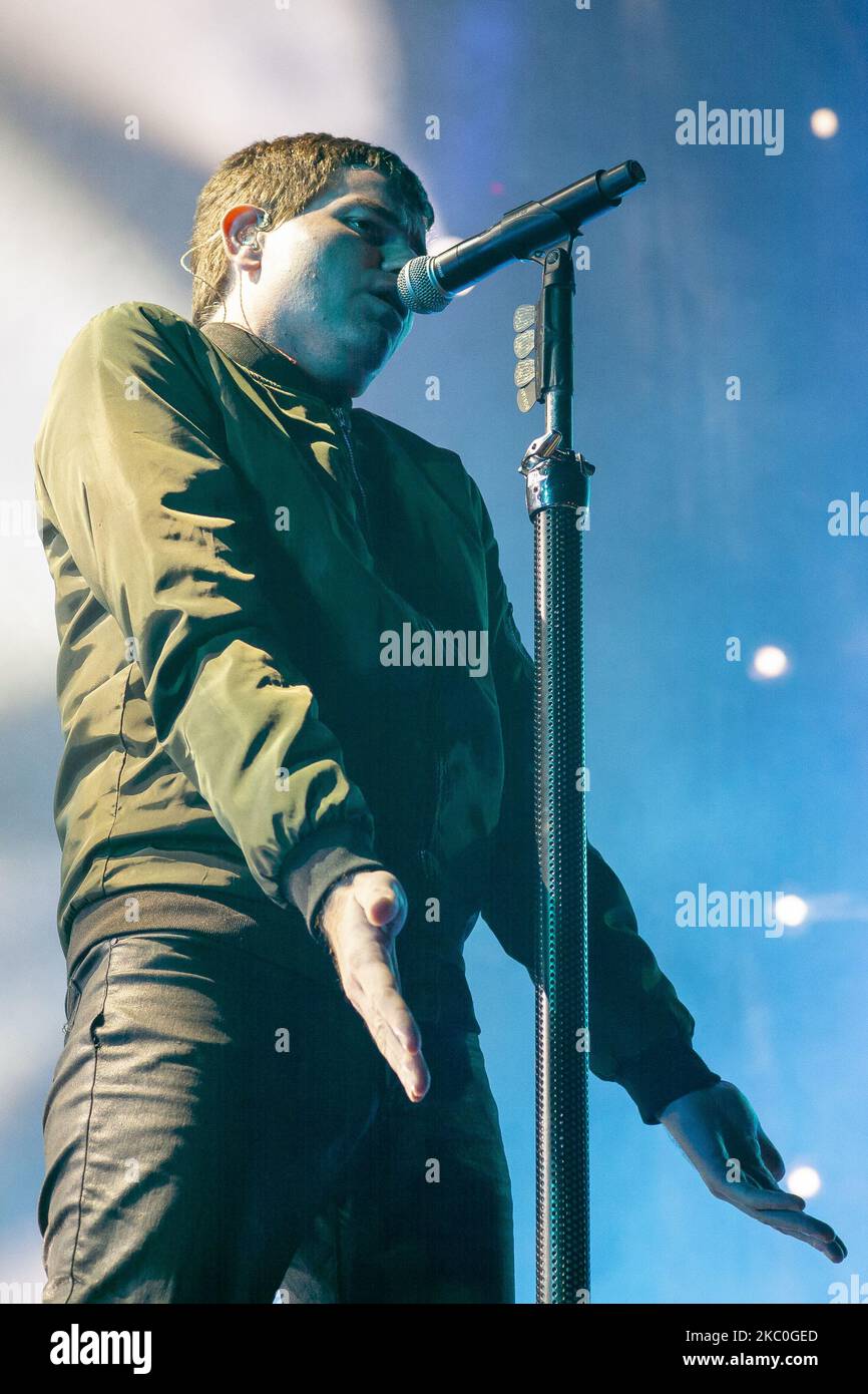 The singer Marc Gili de la banda Dorian during her performance at the ...