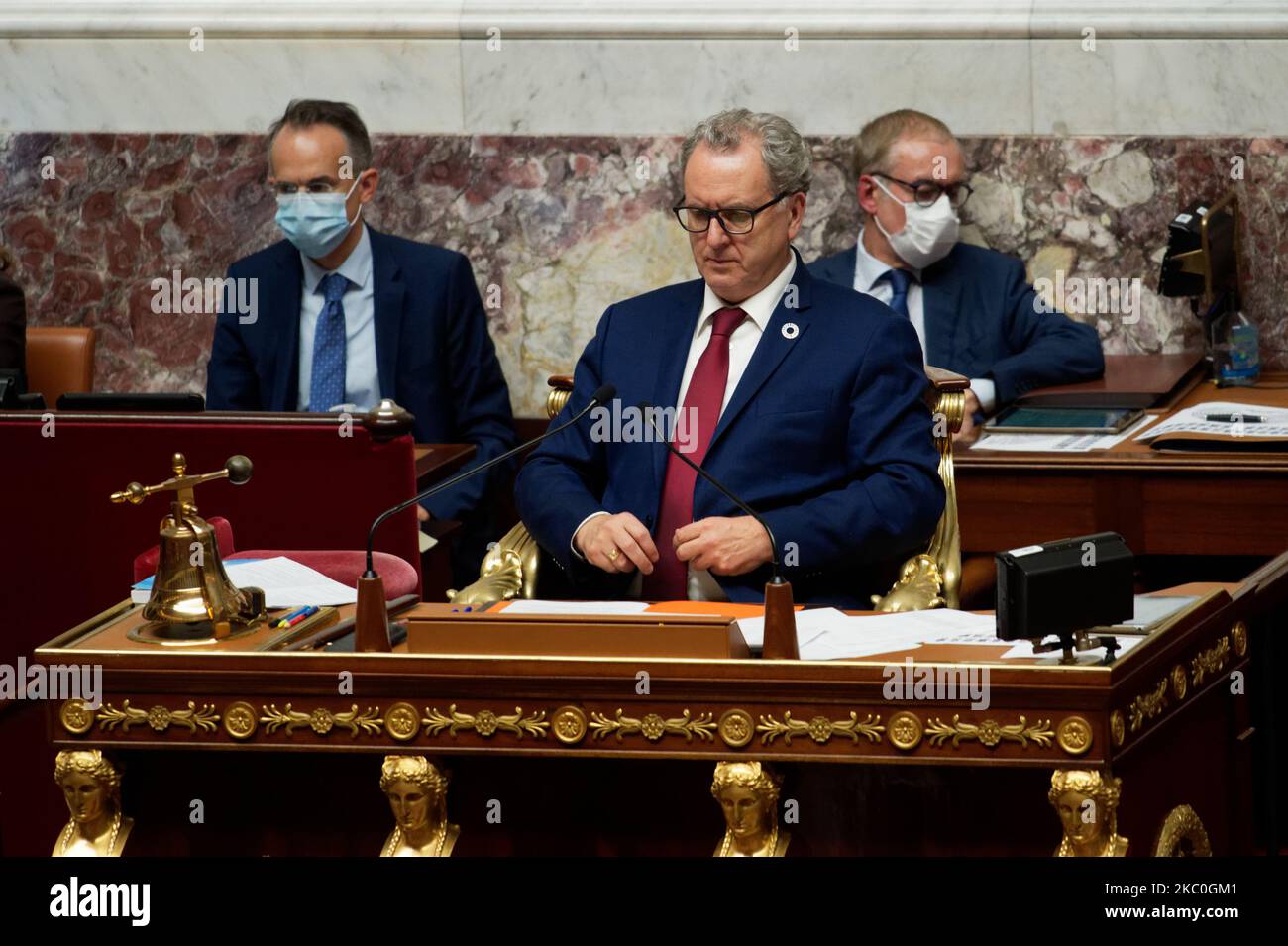 National Assembly president Richard Ferrand attends at the session of ...