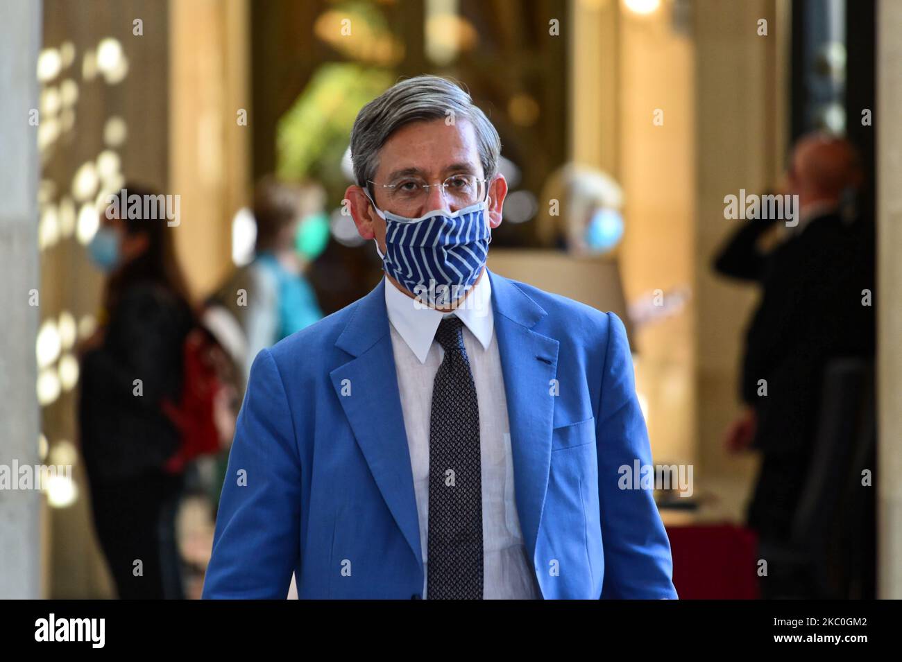 French menber of Parliament Charles de Courson leaves the session of ...