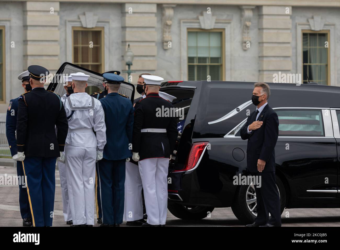 The casket of the late Supreme Court Associate Justice Ruth Bader ...