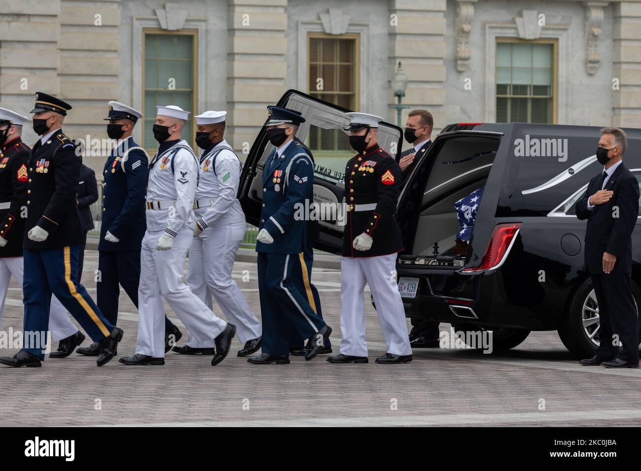 The casket of the late Supreme Court Associate Justice Ruth Bader ...