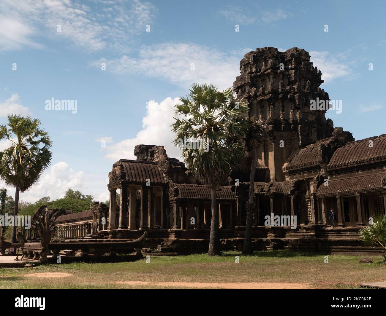 The ruins of historical Angkor Wat in the woods, Cambodia Stock Photo ...