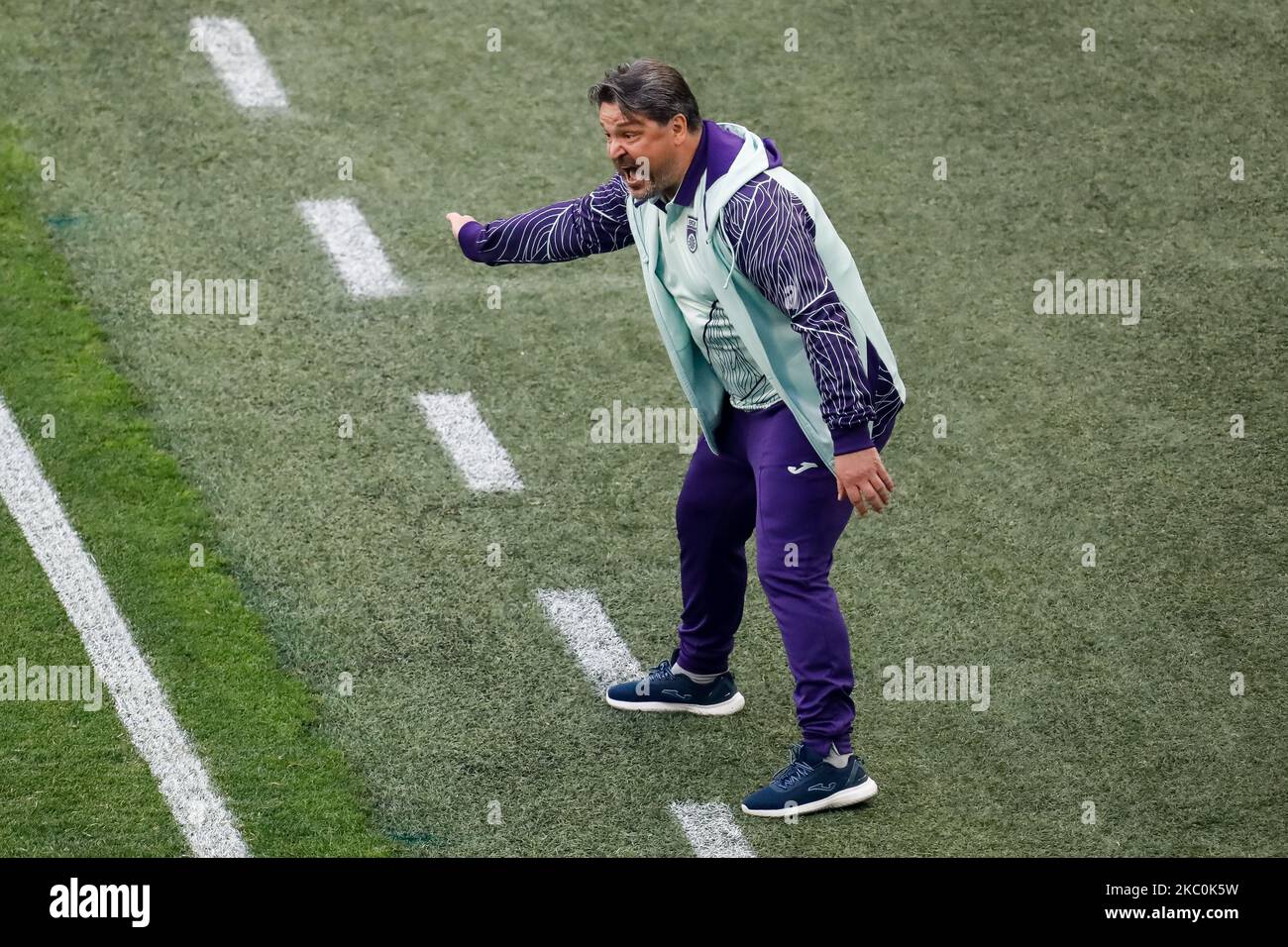 Ufa head coach vadim evseev gestures hi-res stock photography and ...