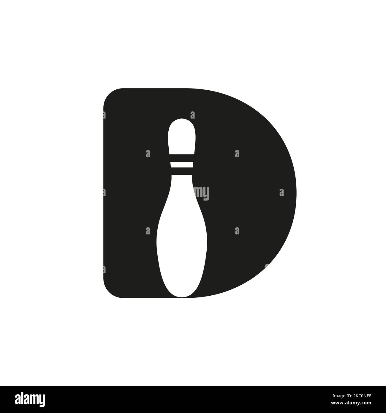 Letter D Bowling Logo. Bowling Ball Symbol Vector Template Stock Vector ...