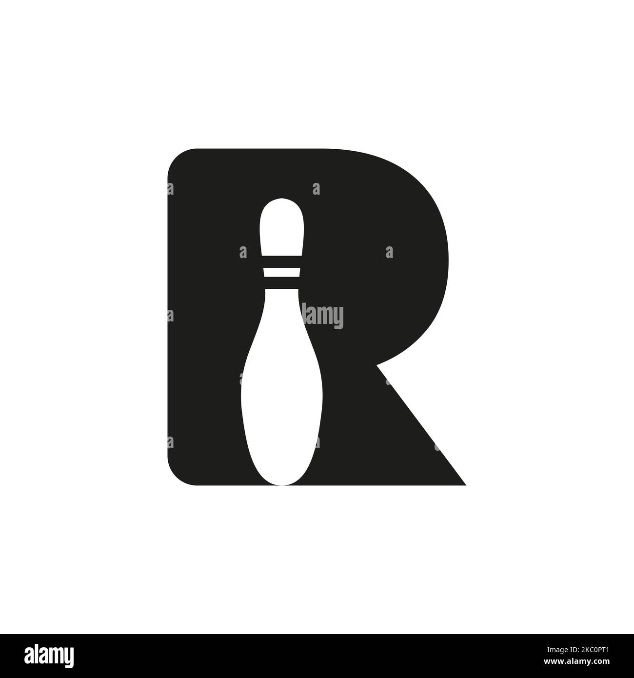 Letter R Bowling Logo. Bowling Ball Symbol Vector Template Stock Vector ...