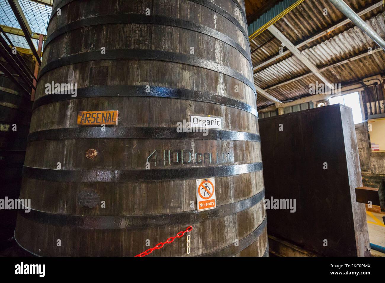 Oak cider storage vats Stock Photo - Alamy