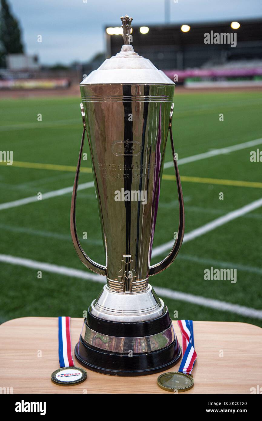 The British Championship Trophy during the British Speedway ...