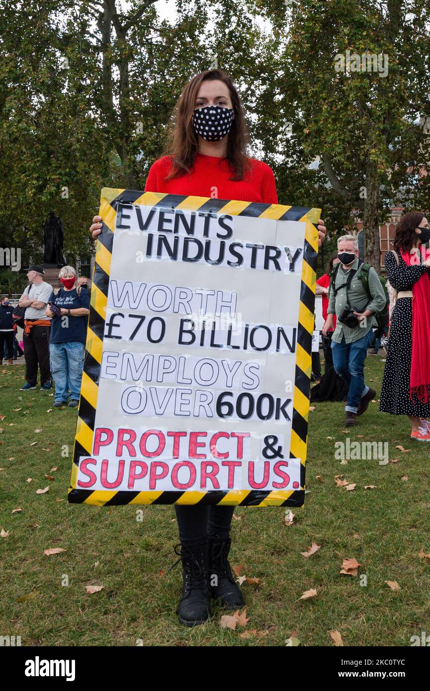 Event industry members gather in Parliament Square to take part in We ...