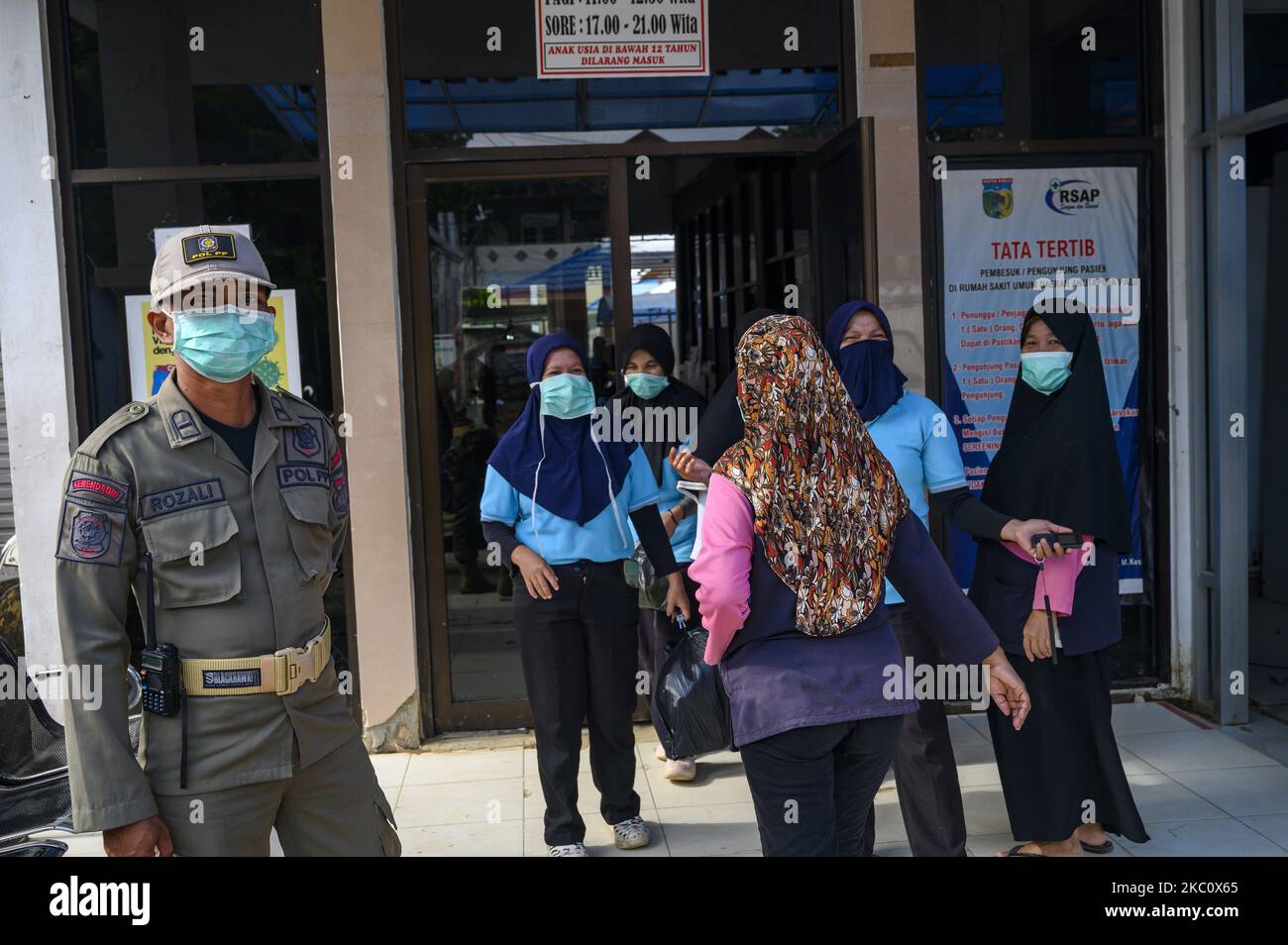 Officers on guard at the entrance to the treatment room at the ...