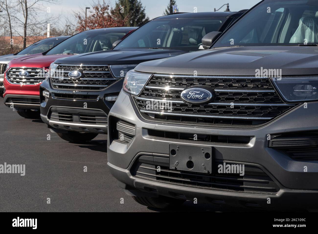 Brownsburg - Circa November 2022: Ford Explorer display at a dealership ...