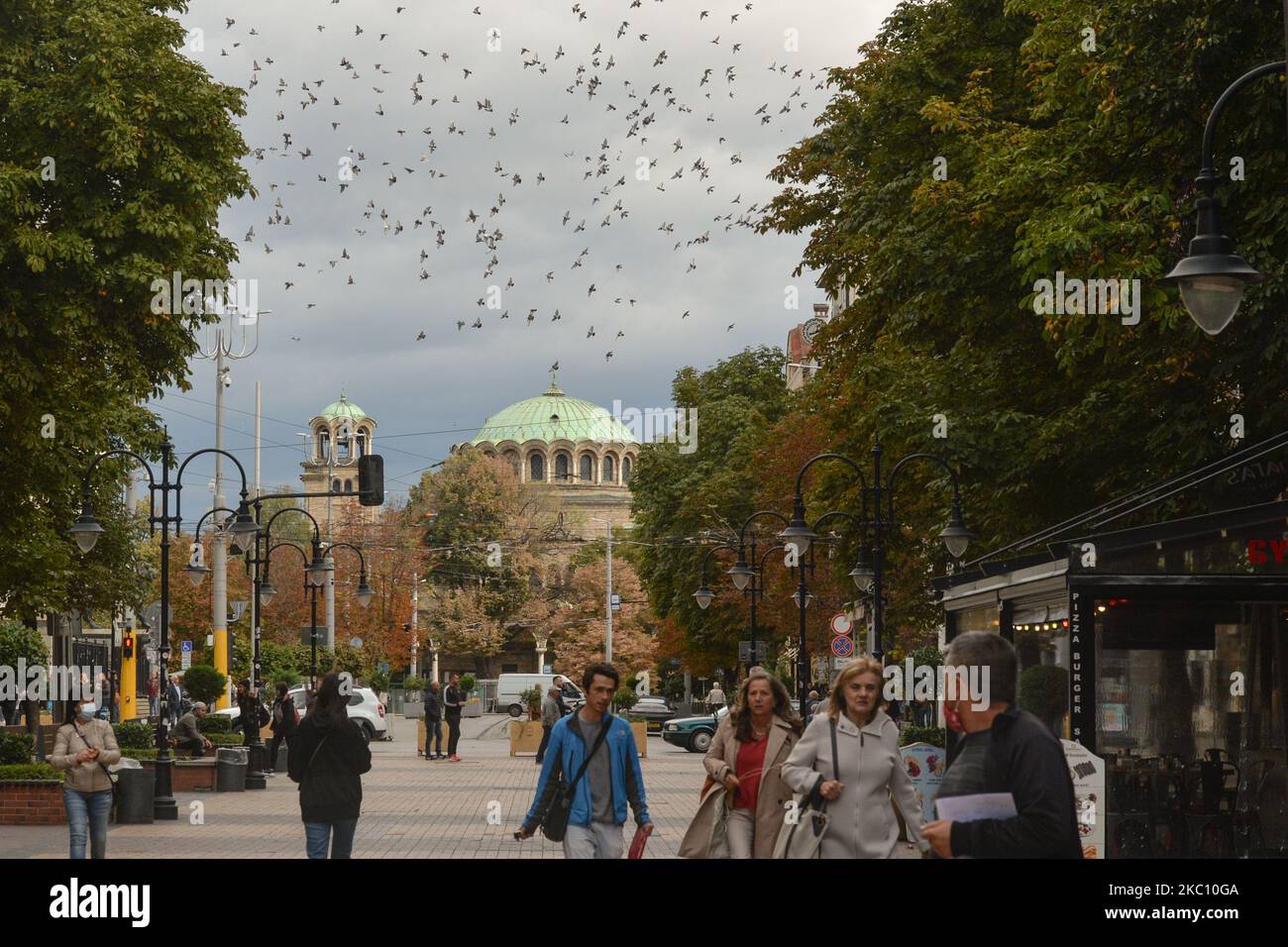 A view of Vitosha Boulevard, the main commercial street in the centre ...