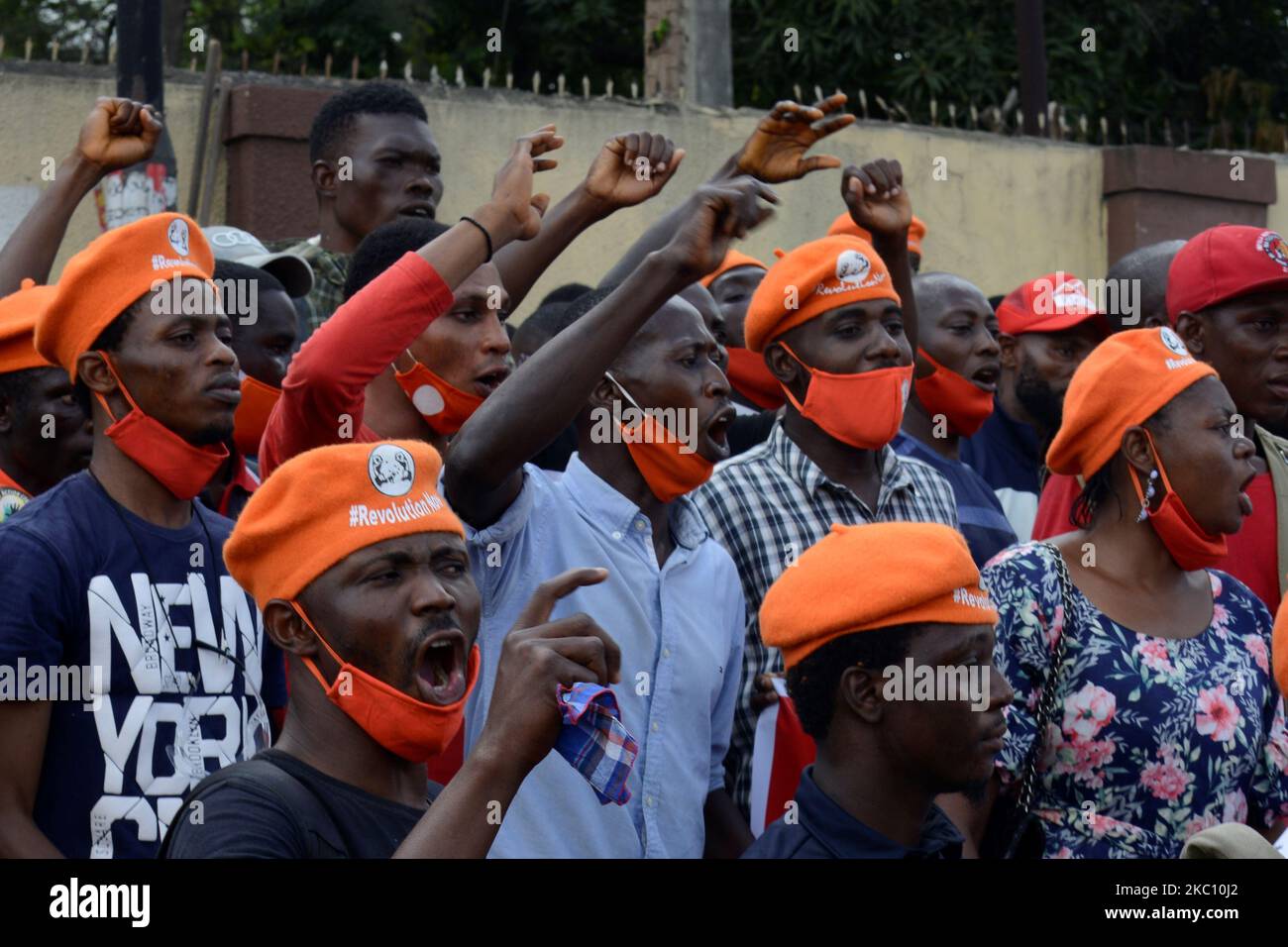 Members of Revolution Now stage a protest in Lagos as Nigeria Marks her ...