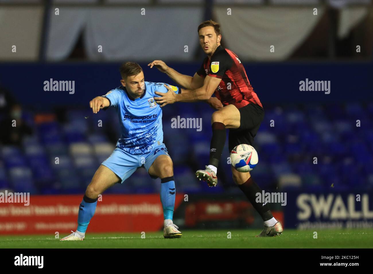 Matthew Godden of Coventry City and Dan Gosling of Bournemouth during ...