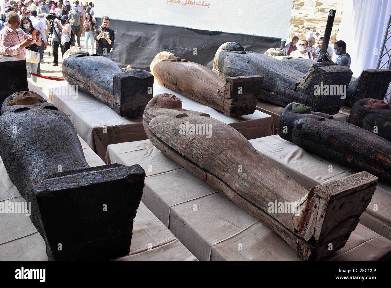 The newly discovered coloured ancient intact and sealed coffins are ...