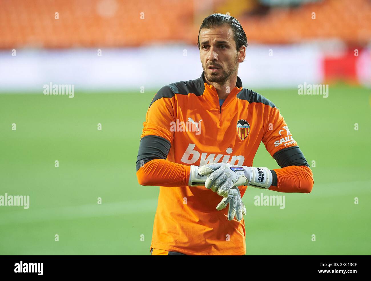 Jaume Domenech of Valencia CF during the La Liga Santander mach between ...