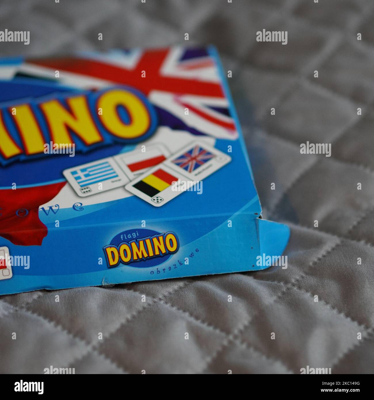 A Domino game with flags of the world in a box Stock Photo - Alamy