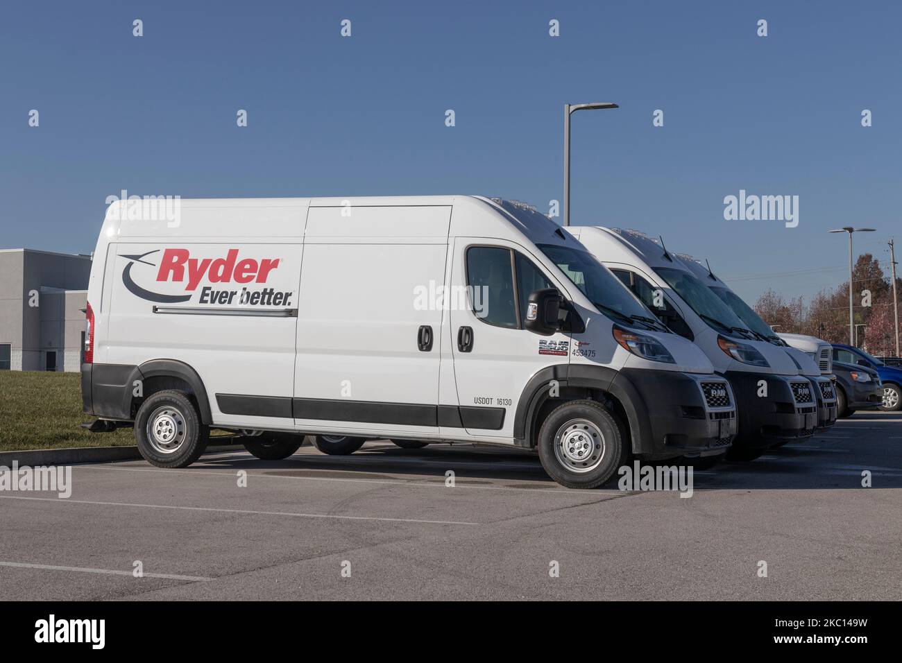 Brownsburg - Circa November 2022: Ryder fleet rental truck. Ryder is ...