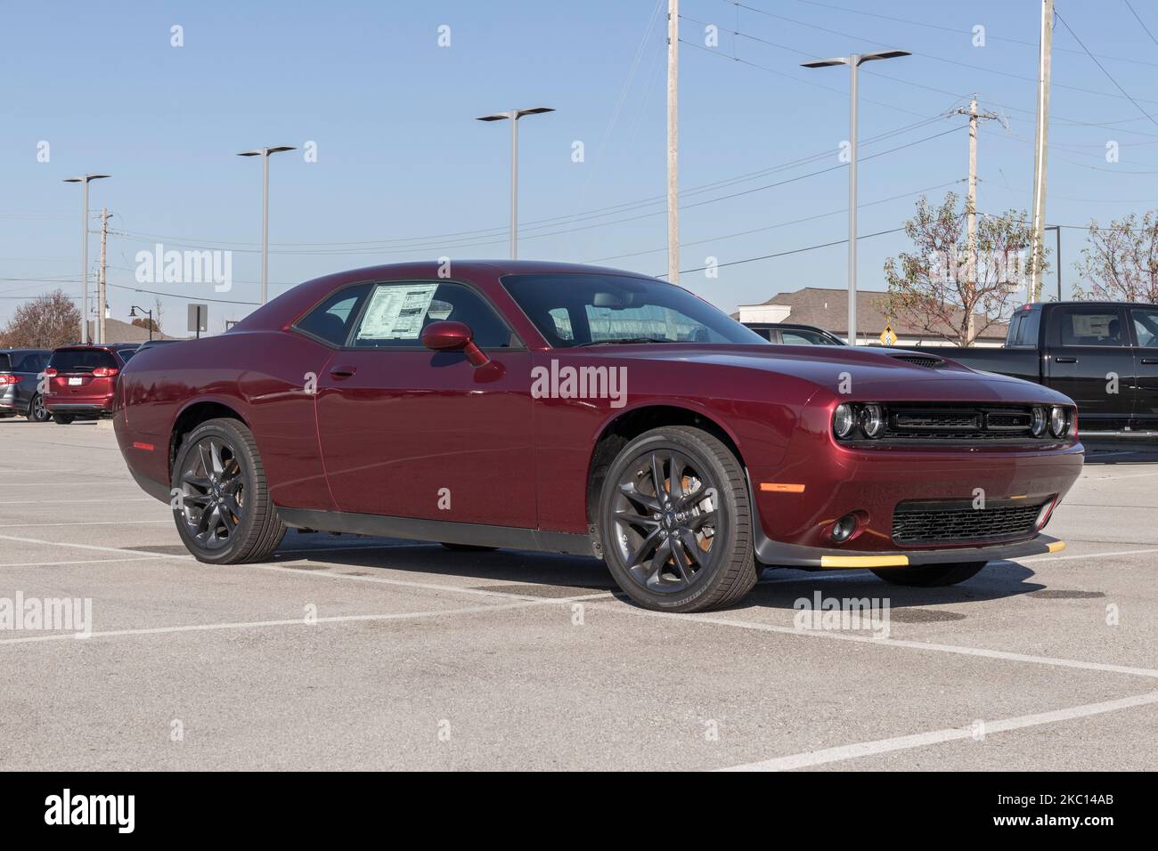 Brownsburg - Circa November 2022: Dodge Challenger display. Stellantis ...