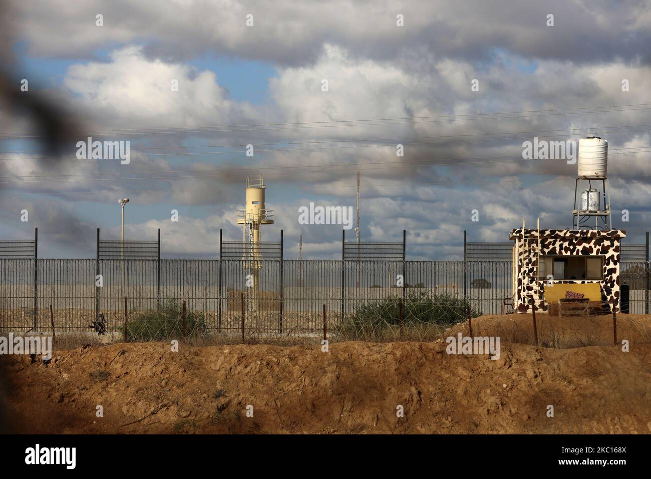 A picture taken from the southern Gaza Strip city of Rafah shows the ...