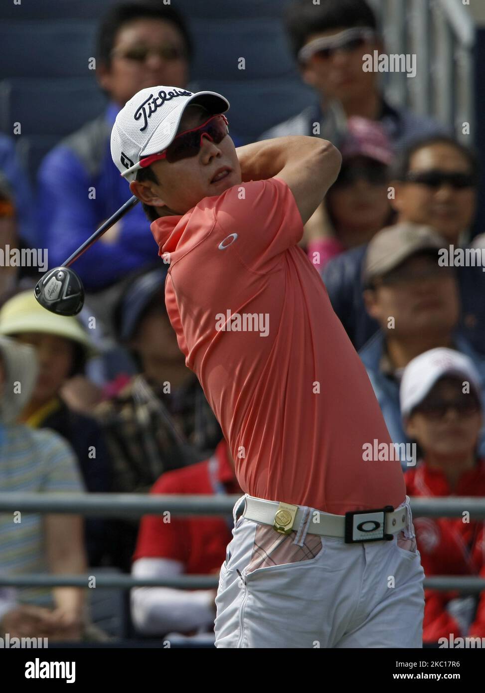 Jung Ji-ho of Korea in action during the third round of the Ballantine ...