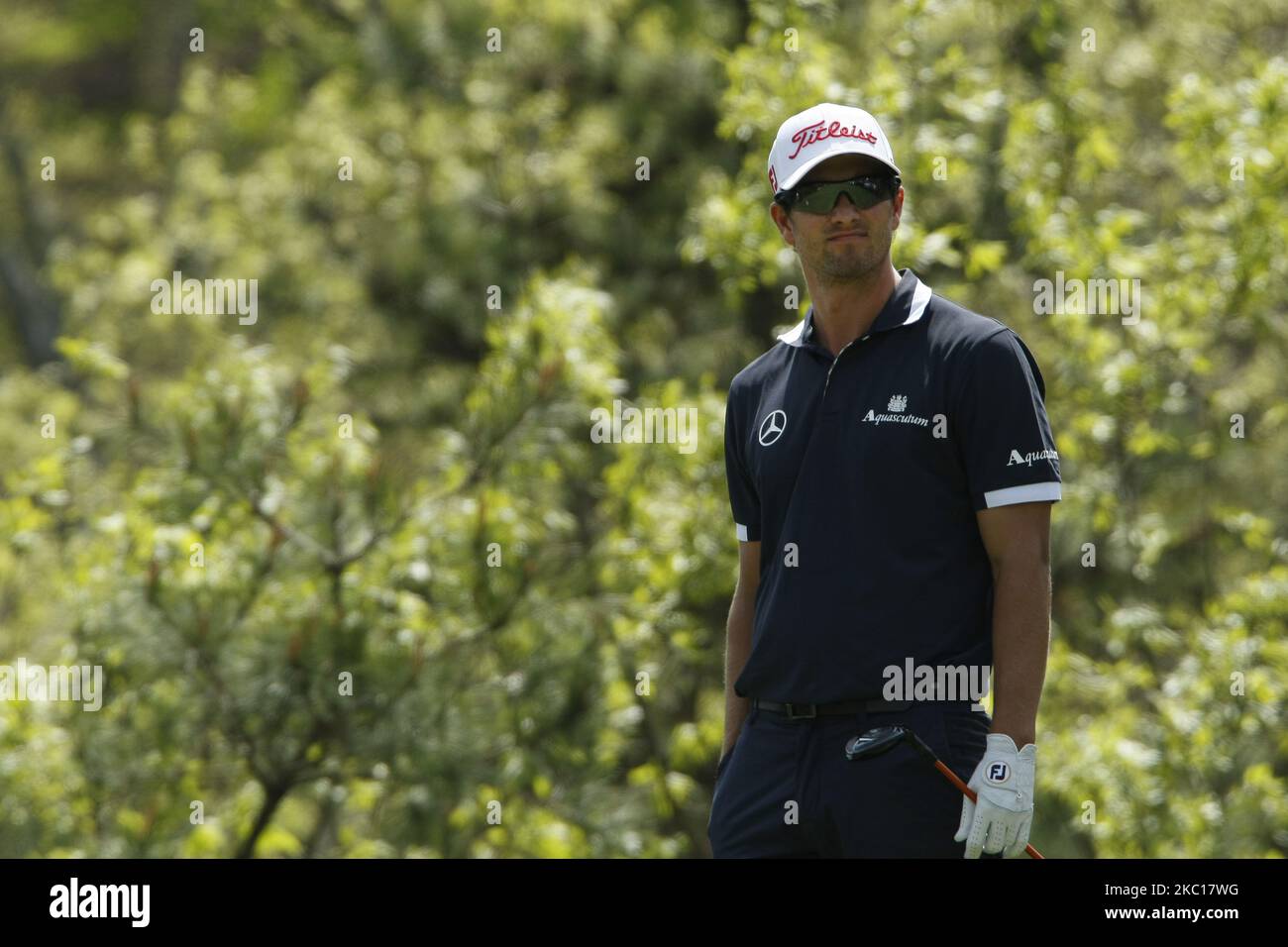 Adam Scott of Australia in action during the second round of the ...