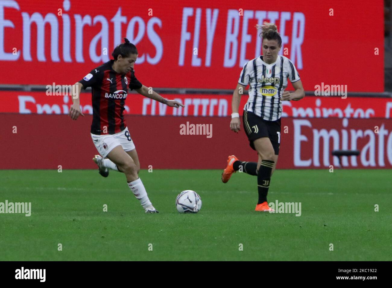 Claudia Mauri of AC Milan in action during Milan Women vs Juventus ...