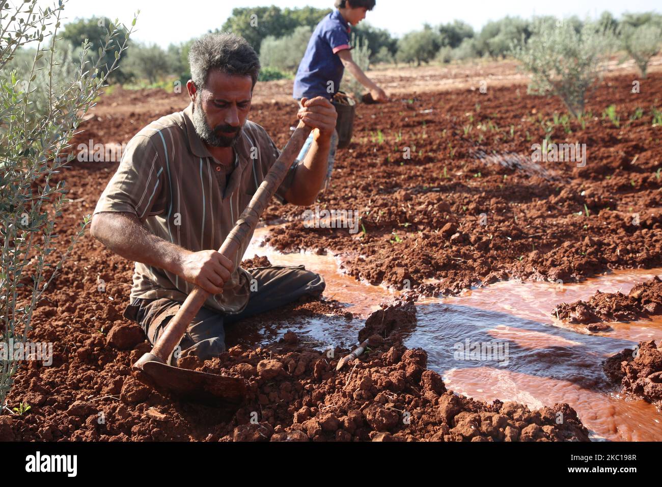 Mahmoud Qaddour, 40, is a Syrian farmer who lost his feet in a previous ...