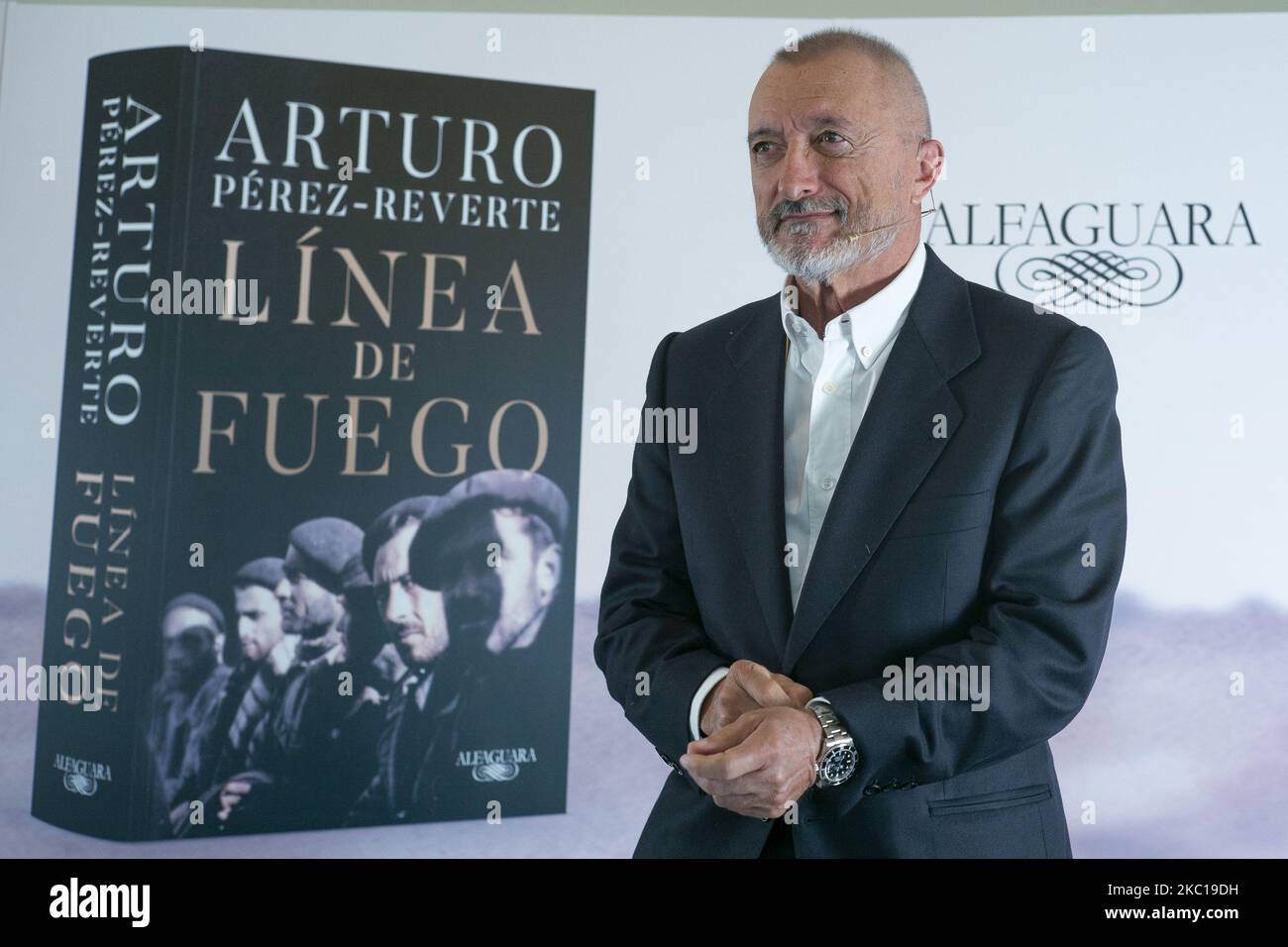 Spanish writer Arturo Perez Reverte attends the presentation of his new ...